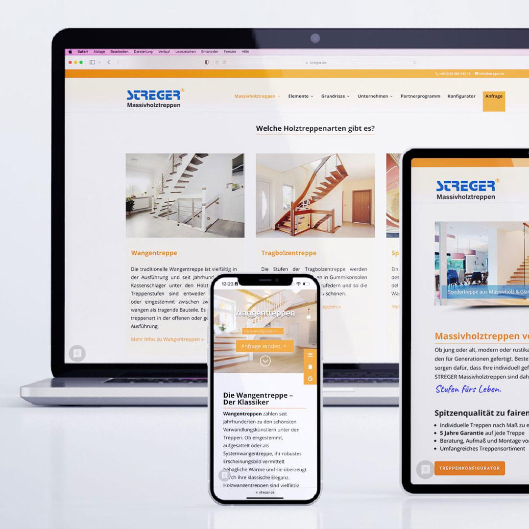 STREGER® Massivholztreppen | assertdesign - Werbeagentur Starnberg